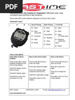 Stopwatch Functions and Uses in Labs | PDF