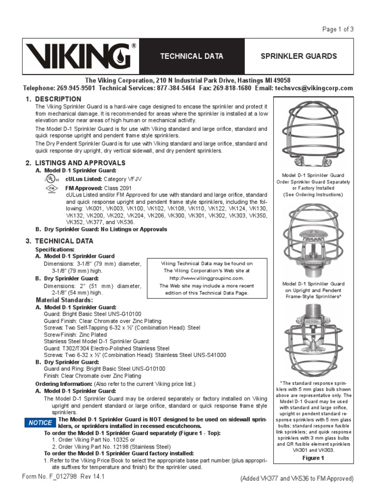 Technical Data Sheet Protects Sprinklers | PDF | Fire Sprinkler System ...