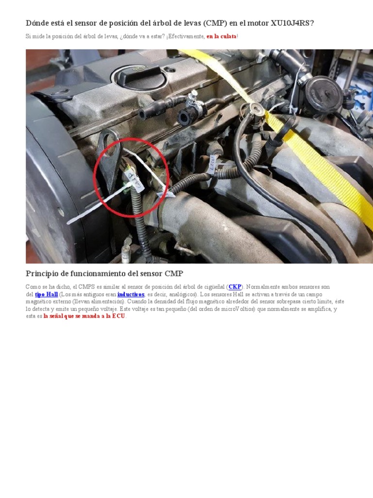 Dónde Está El Sensor de Posición Del Árbol de Levas | PDF | Sensor | Ingenieria Eléctrica