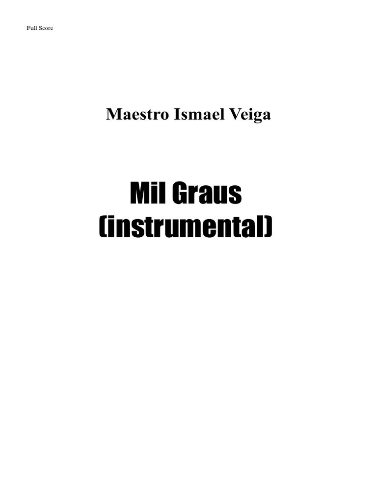 Mil Graus - Instrumental CD - Partituras e Partes | PDF | Instruments ...