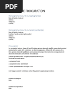 Modèle de lettre de procuration à remplir | PDF