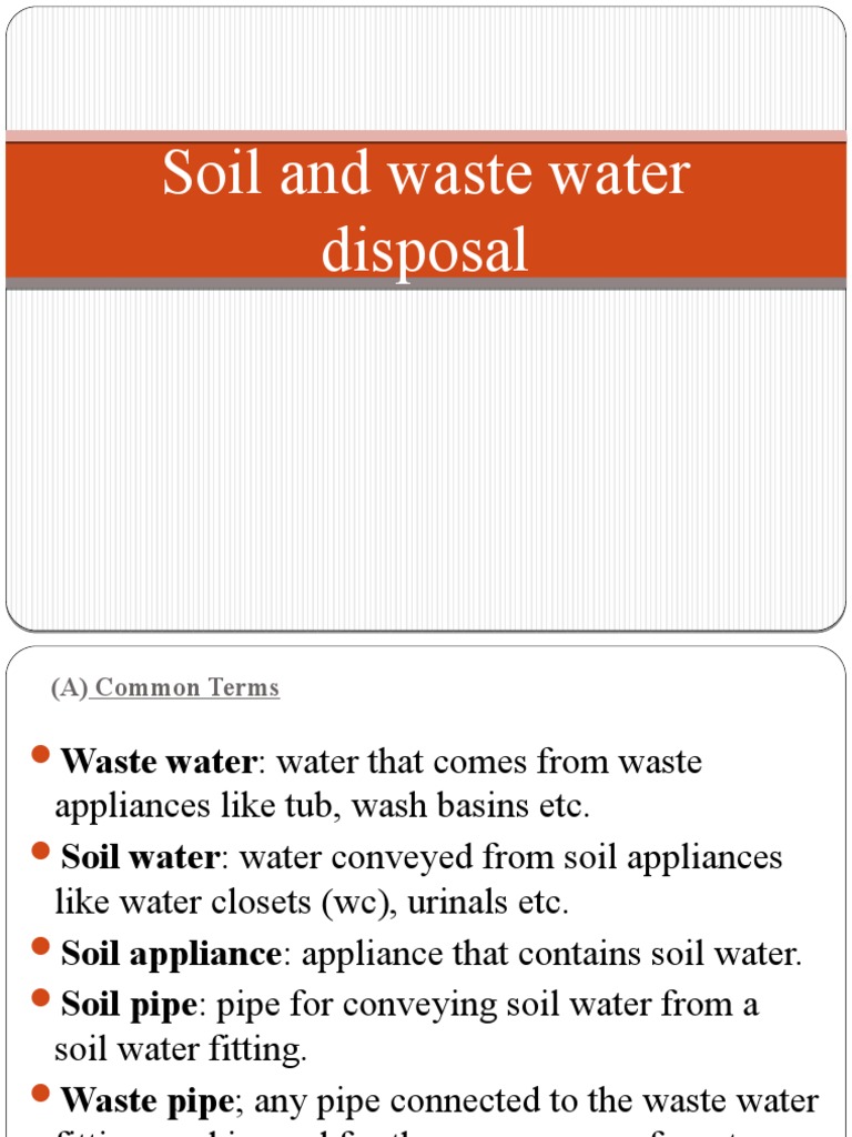 Soil and Waste Water Disposal Guide | PDF | Sink | Building Engineering