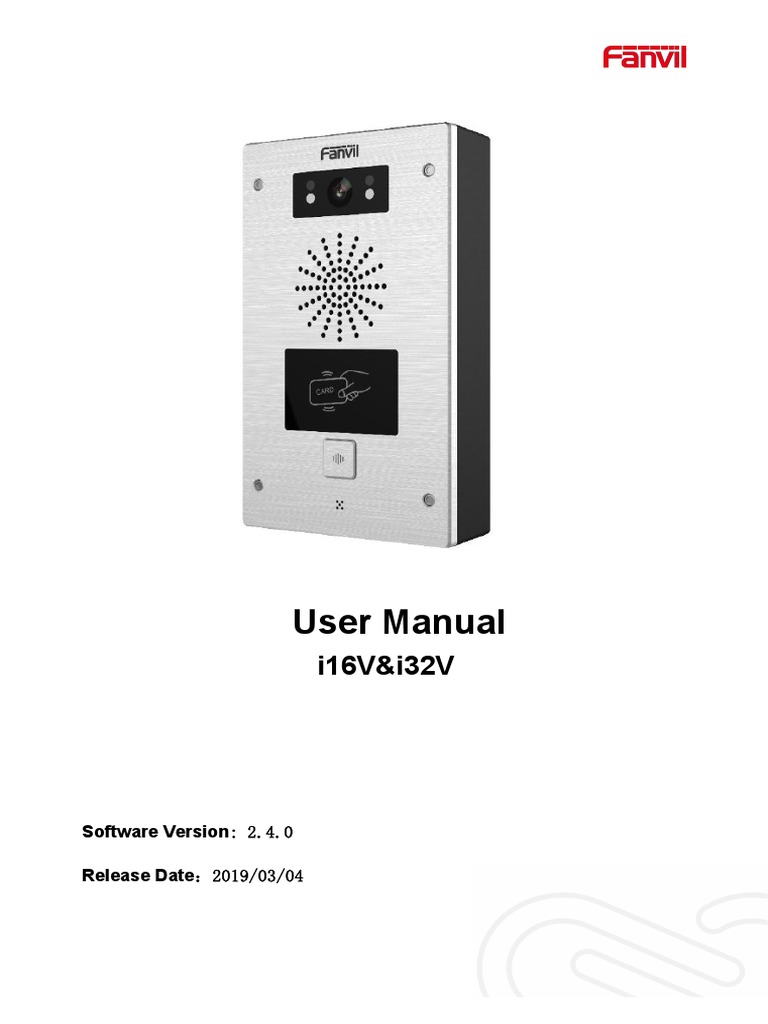 Fanvil Door Phone Manual | PDF | File Transfer Protocol | Ip Address