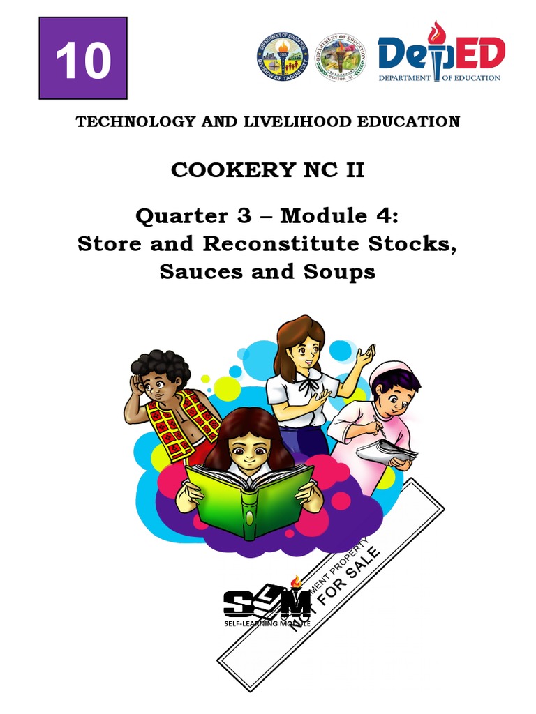 Cookery NC Ii Quarter 3 - Module 4: Store and Reconstitute Stocks ...