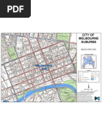 City of Melbourne Suburb and Postcode Boundary Map | PDF | Melbourne