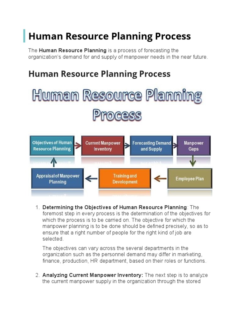 Human Resource Planning Process | PDF | Human Resources | Performance ...