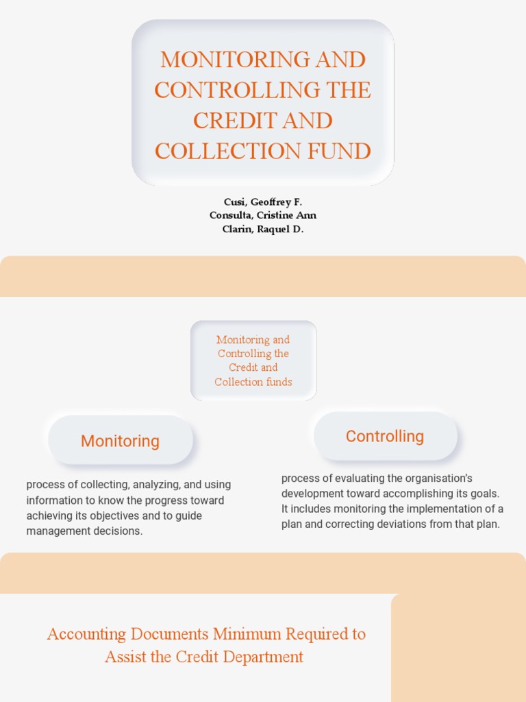 Monitoring of Credit and Collection Funds | PDF | Money | Financial ...