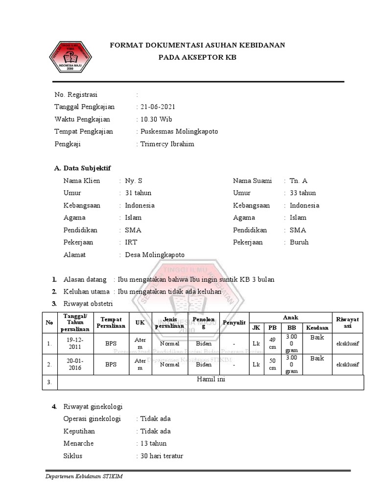 DOKUMENTASI Akseptor KB | PDF