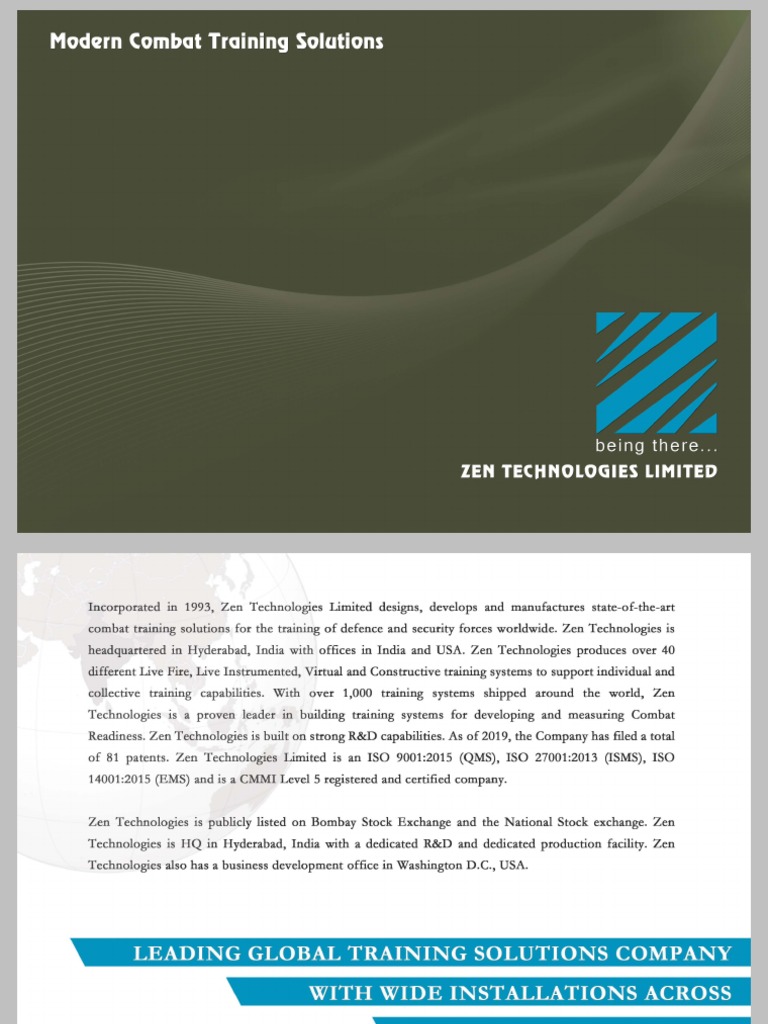 Zen Technologies Modern Combat Training Solutions | PDF