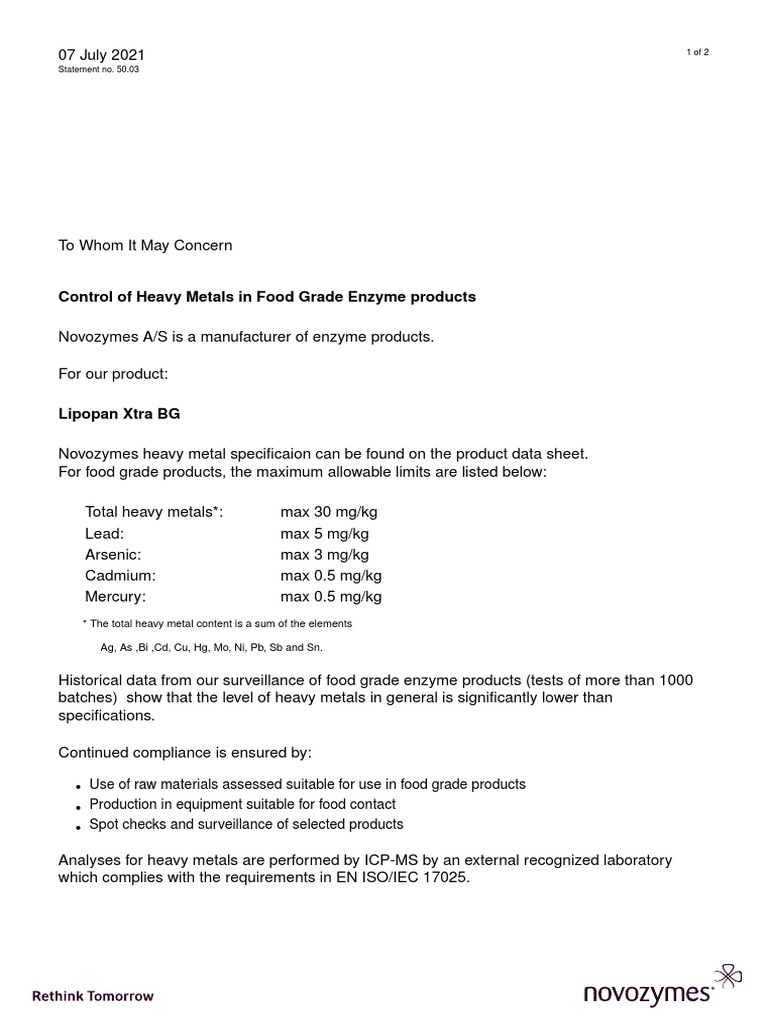 Heavy Metals - Lipopan Xtra BG | PDF