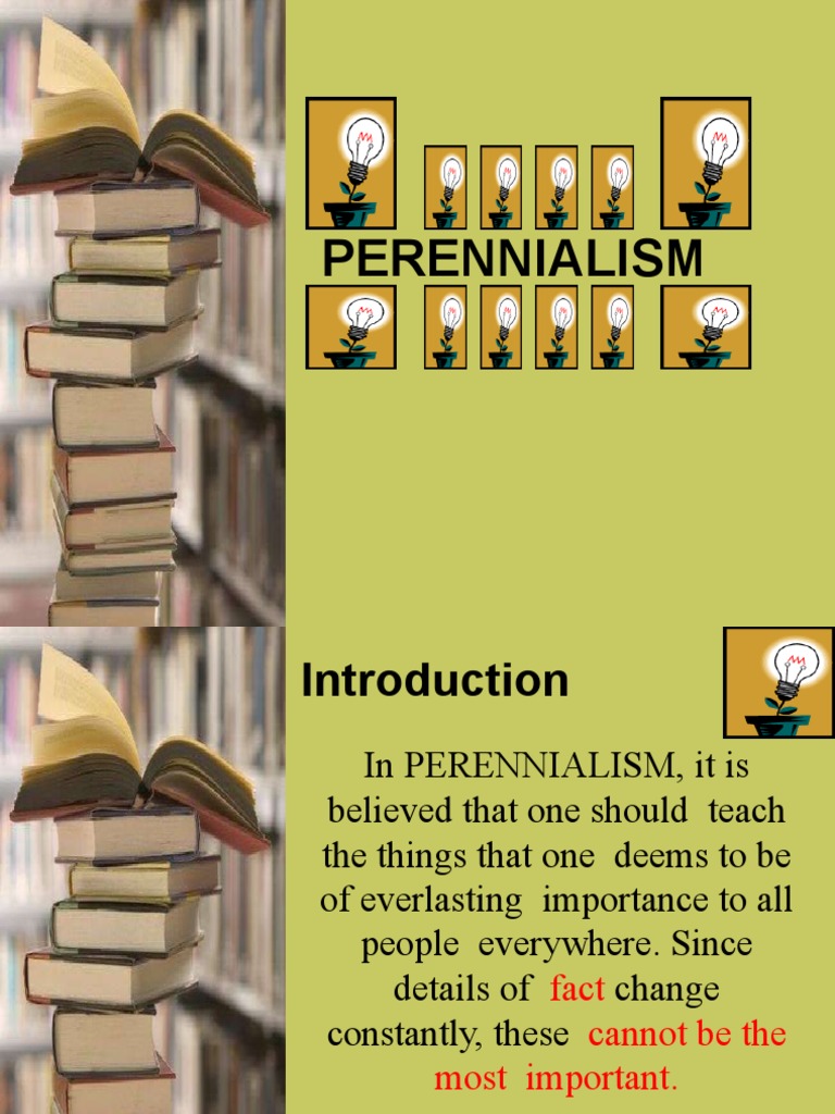 Perennialism in Education Explained | PDF | Thomas Aquinas | Nous