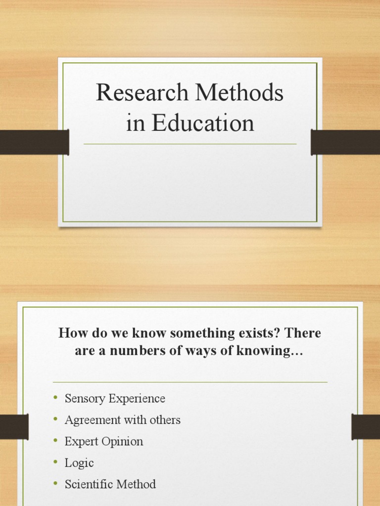 Research Methods in Education | PDF | Statistics | Experiment