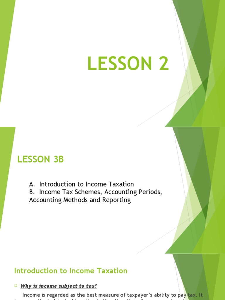 Lesson 2 - Intro To Income Taxation | PDF | Gross Income | Income Tax