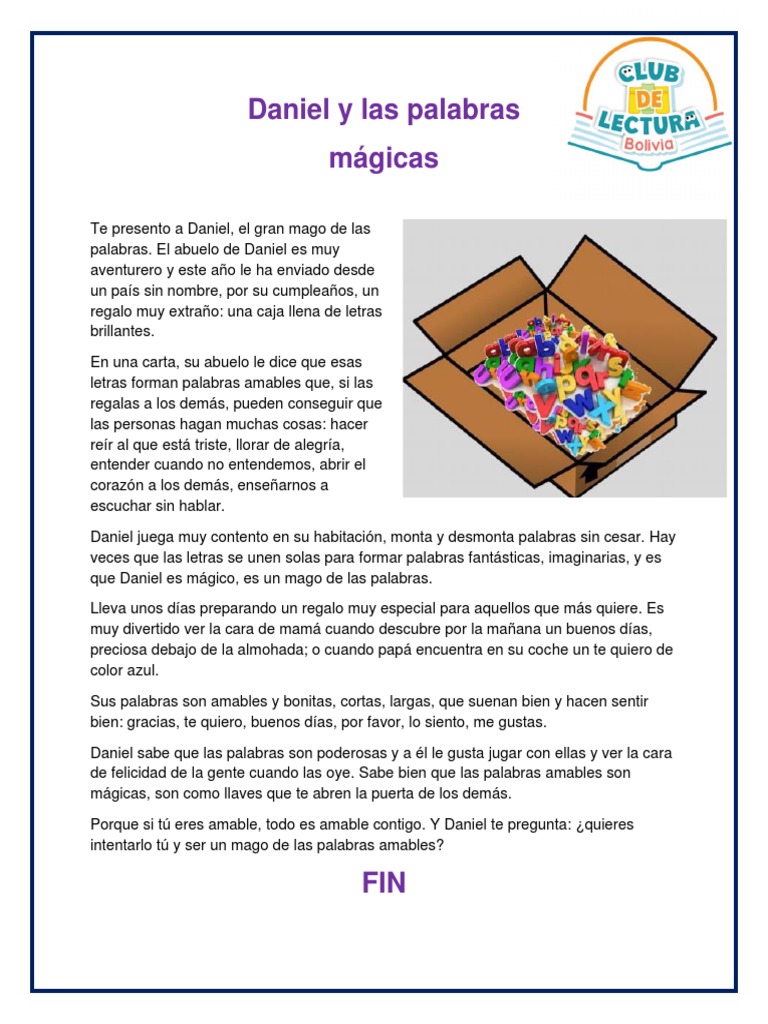 Daniel Y Las Palabras Magicas Pdf