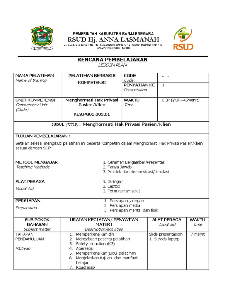 Lesson Plan 1 | PDF | Karier & Perkembangan | Sains & Matematika