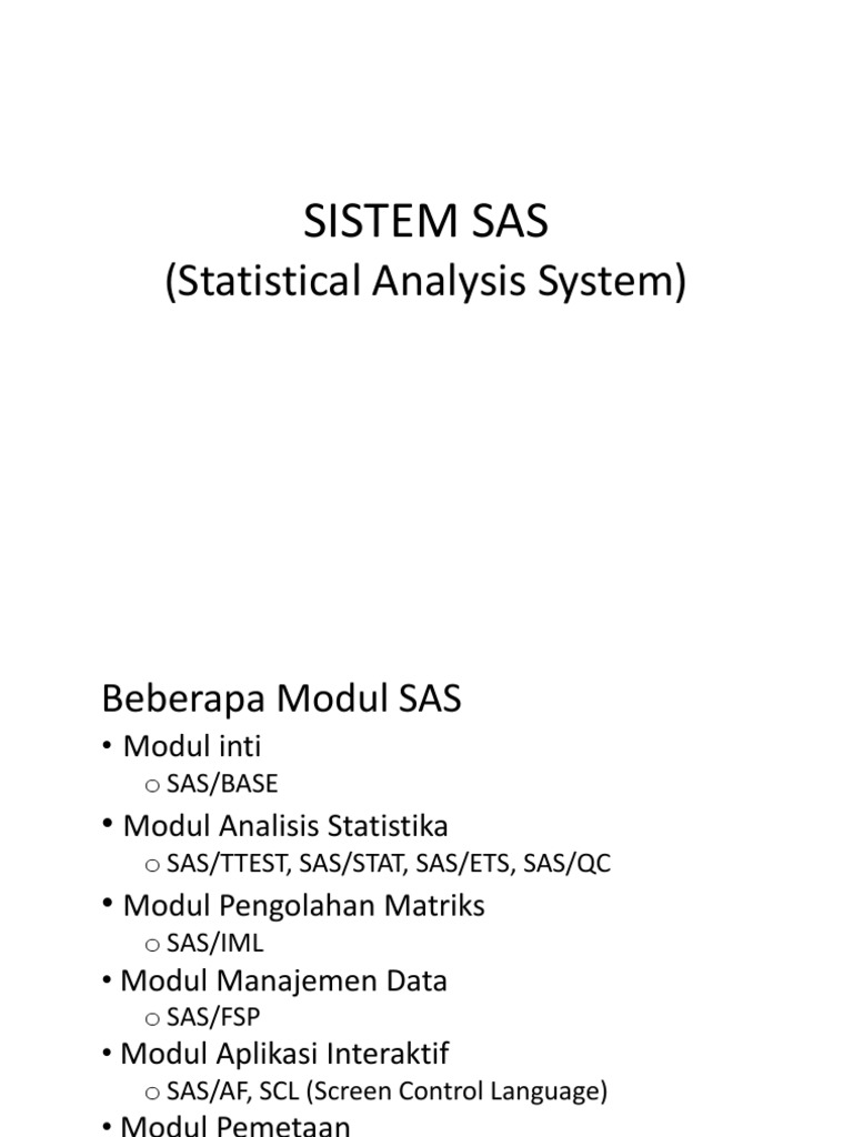 Modul dan Proses dalam Sistem SAS | PDF