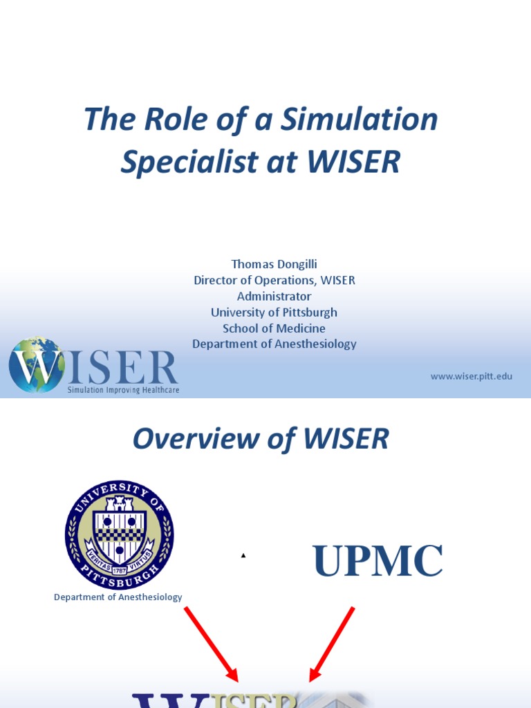 Role of Simulation Specialists at WISER | PDF | Intensive Care Medicine ...