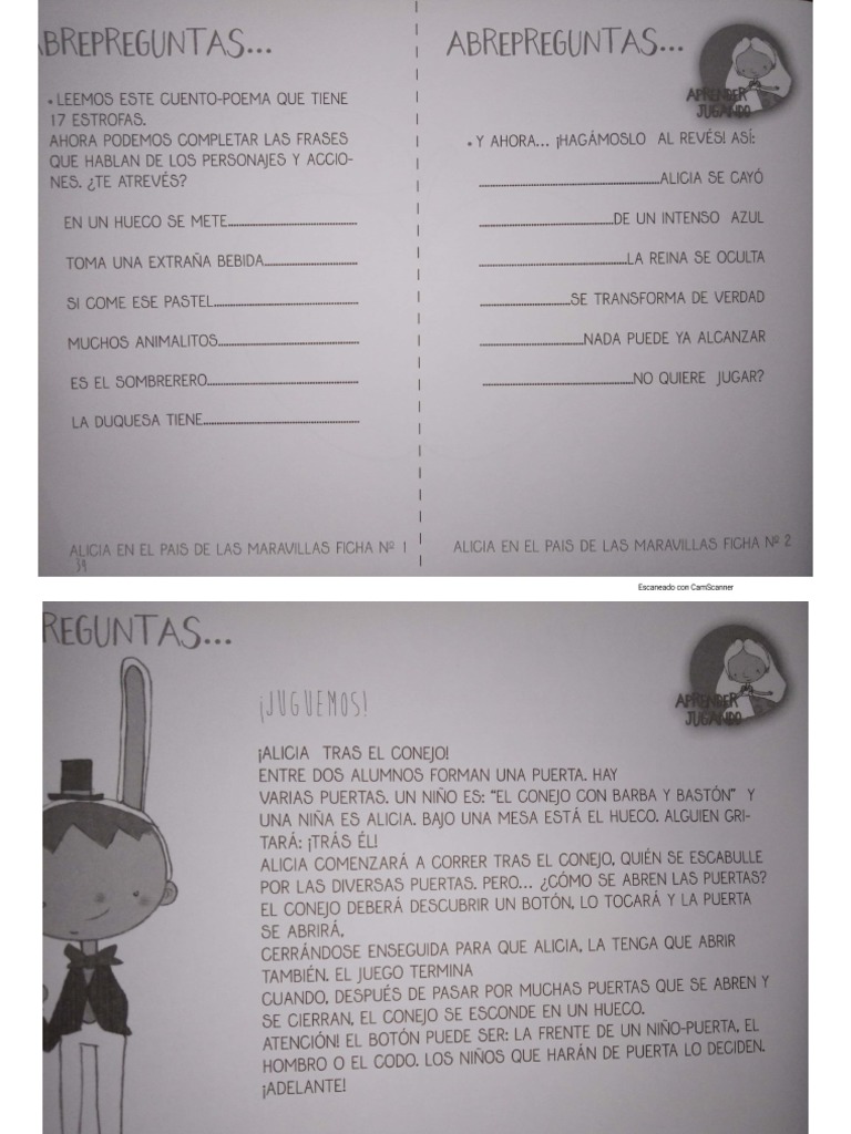 Actividades Alicia en El País de Las Maravillas | PDF