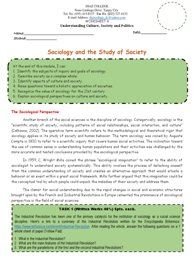 II Worksheet 4 Ucsp | PDF | Positivism | Sociology