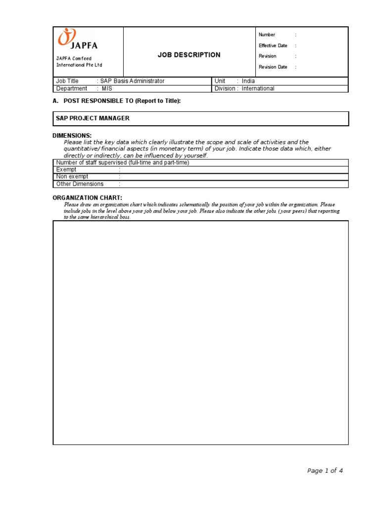 Network Administrator Job Description Form | PDF | System Administrator ...