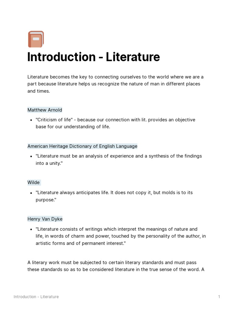 Introduction - Literature | PDF | Poetry | Manga