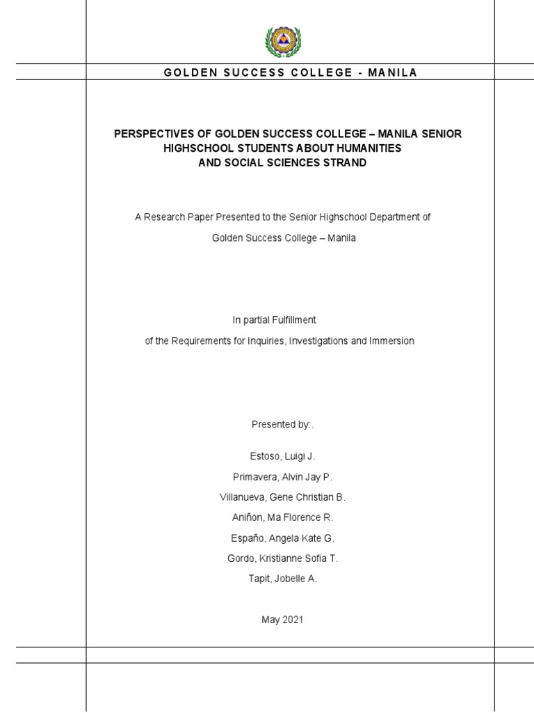 Golden Success College - Manila | PDF | Learning Theory (Education ...