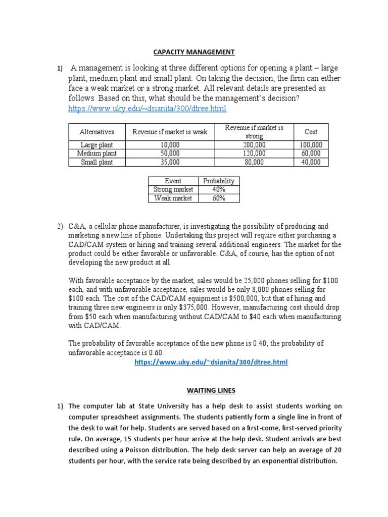 Capacity MGMT | PDF | Business | Science