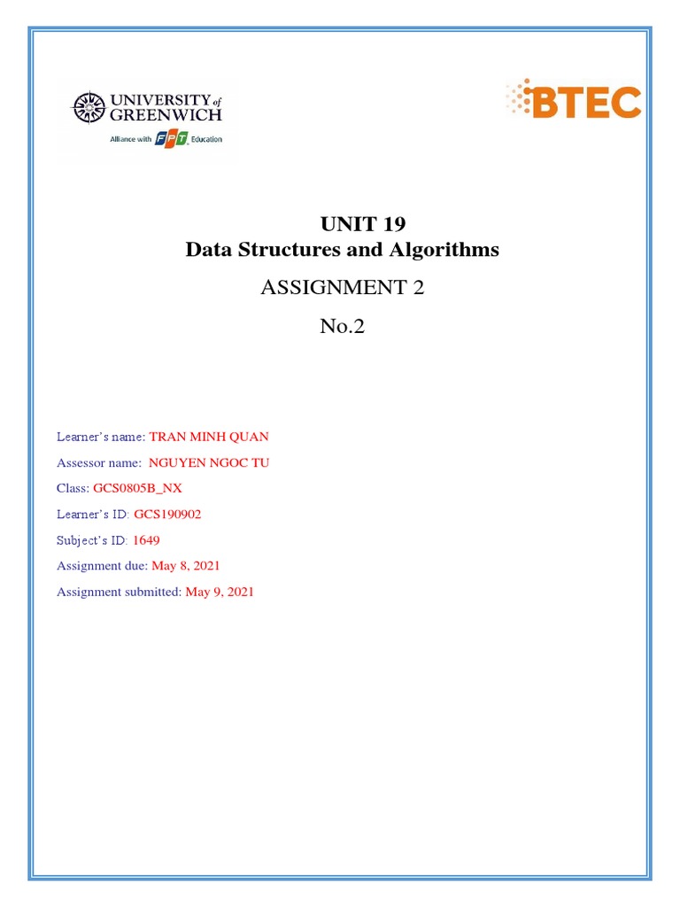Unit 19-Asm 2-TRAN MINH QUAN-GCS190902-GCS0805-Data structures and algorithms-đã chuyển đổi ...