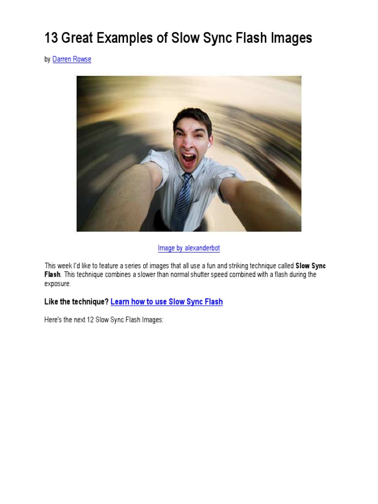 13 Stunning Slow Sync Flash Examples | PDF | Flash (Photography ...