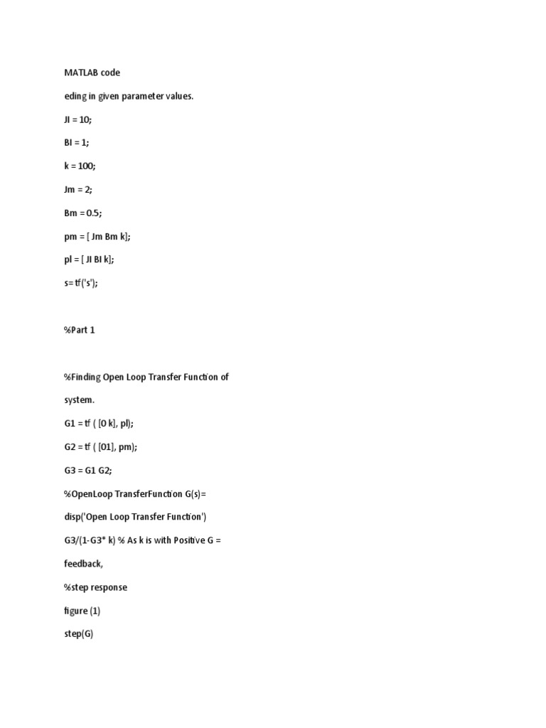 Analysis Of A Matlab Simulink Model For A Lead Lag Compensated Second Order System Pdf 8004