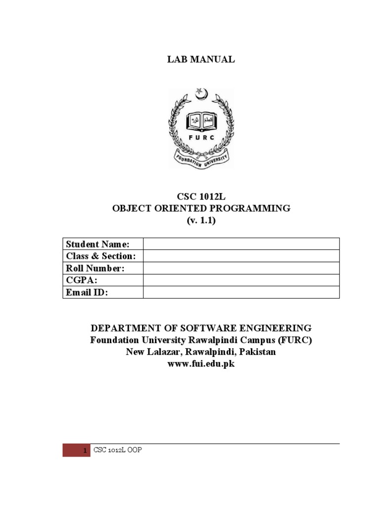 IET - 4 OOP Lab Manual Updated | PDF | Method (Computer Programming) | Class (Computer Programming)
