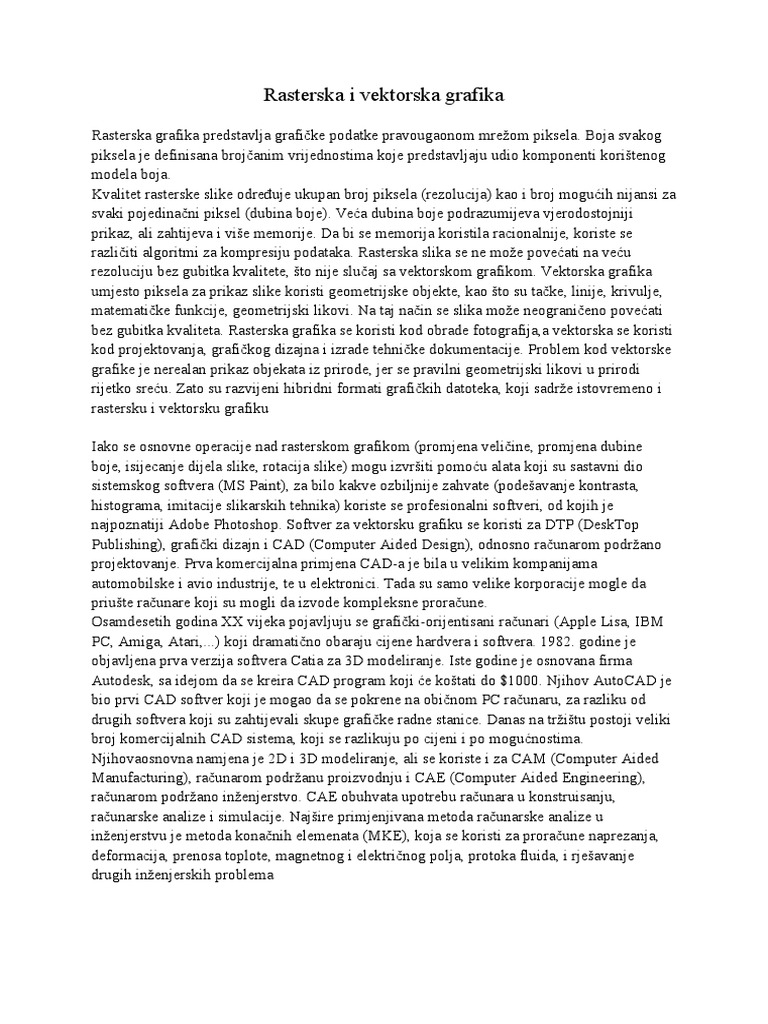 Rasterska i vektorska grafika (2 čas) | PDF