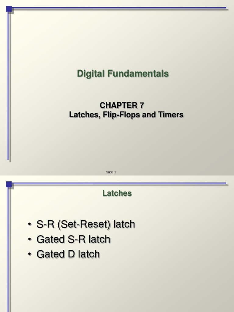 Digital Fundamentals CHAPTER 7 Latches F | PDF | Electronic Design ...
