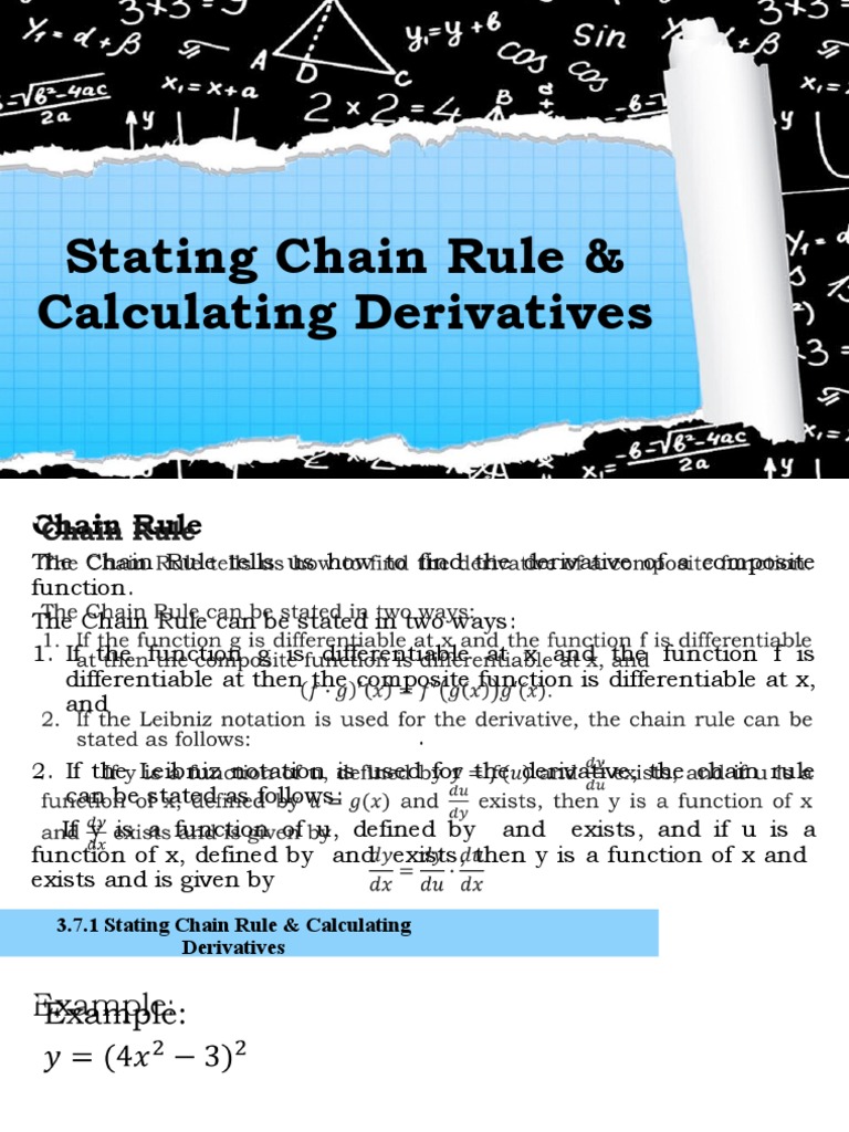 3.7 Chain Rule and Implicit Differentiation | PDF