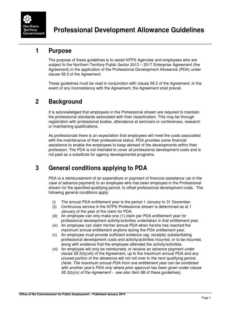 Fin Accpay Professional Development Allowance Info | PDF | Accounts ...