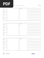 A4 Storyboard Template - 4-Panel - Landscape - StudioBinder | PDF