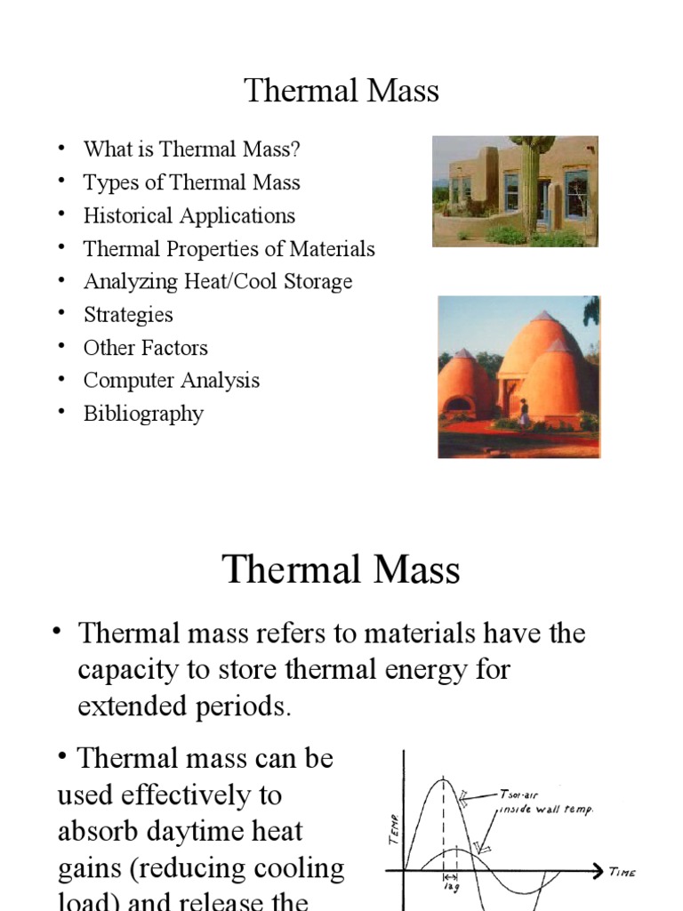 Thermal Mass | PDF | Building Insulation | Solar Energy
