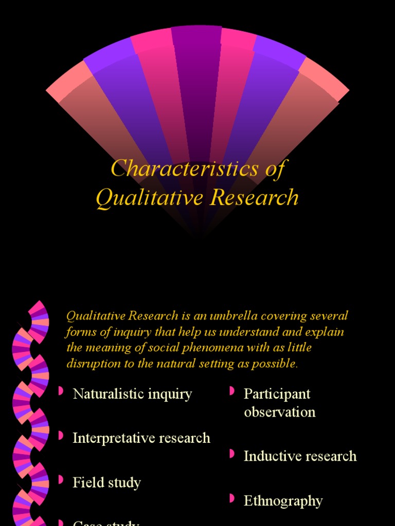 Characteristics of Qualitative Research | PDF | Qualitative Research | Ethnography