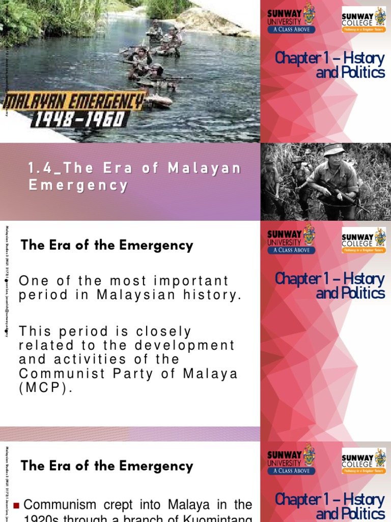 (Updated) Chapter 1.4 - The Era of Malayan Emergency | PDF | Human ...