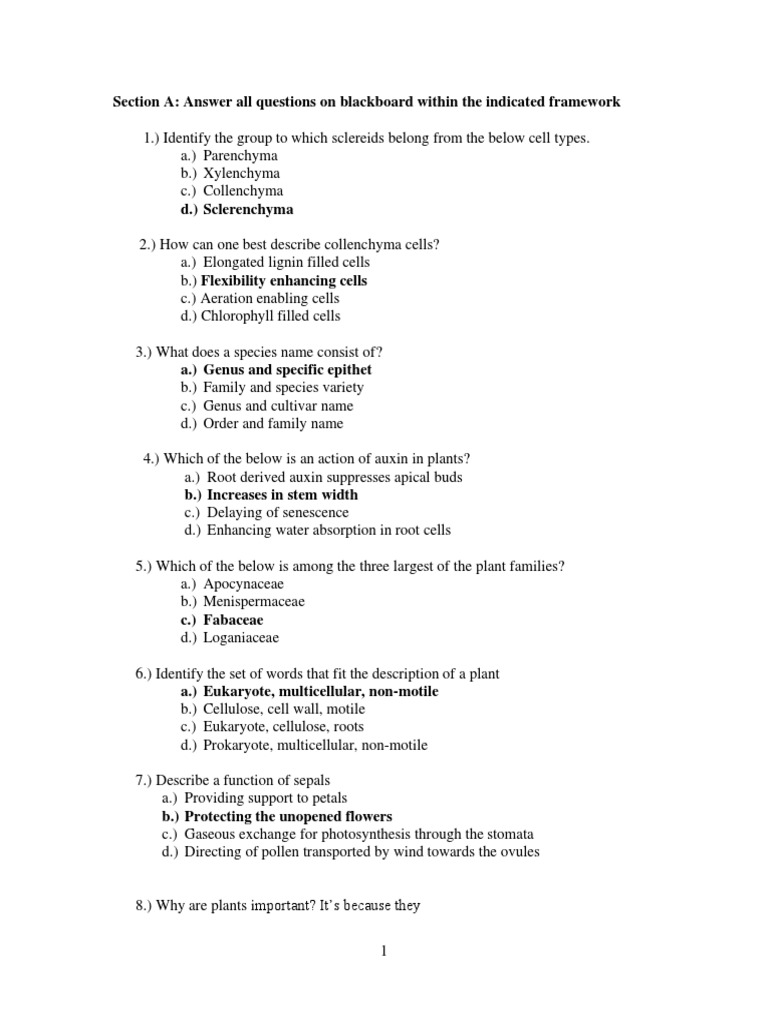 Botany (Week 1-5) Merged PDF | PDF | Taxonomy (Biology) | Natural Products