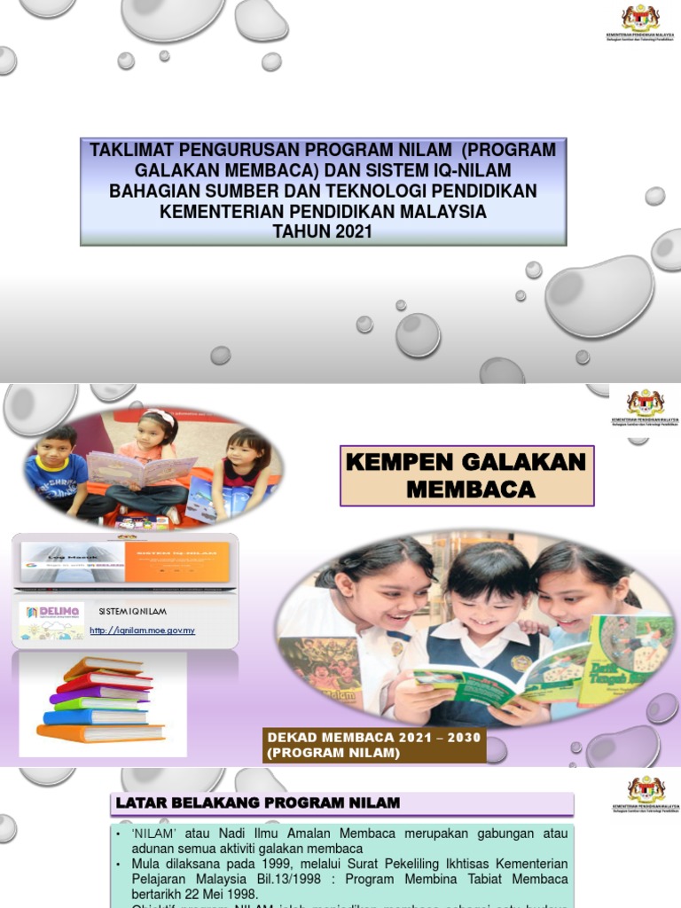 Slaid Taklimat Program NILAM 2021 | PDF