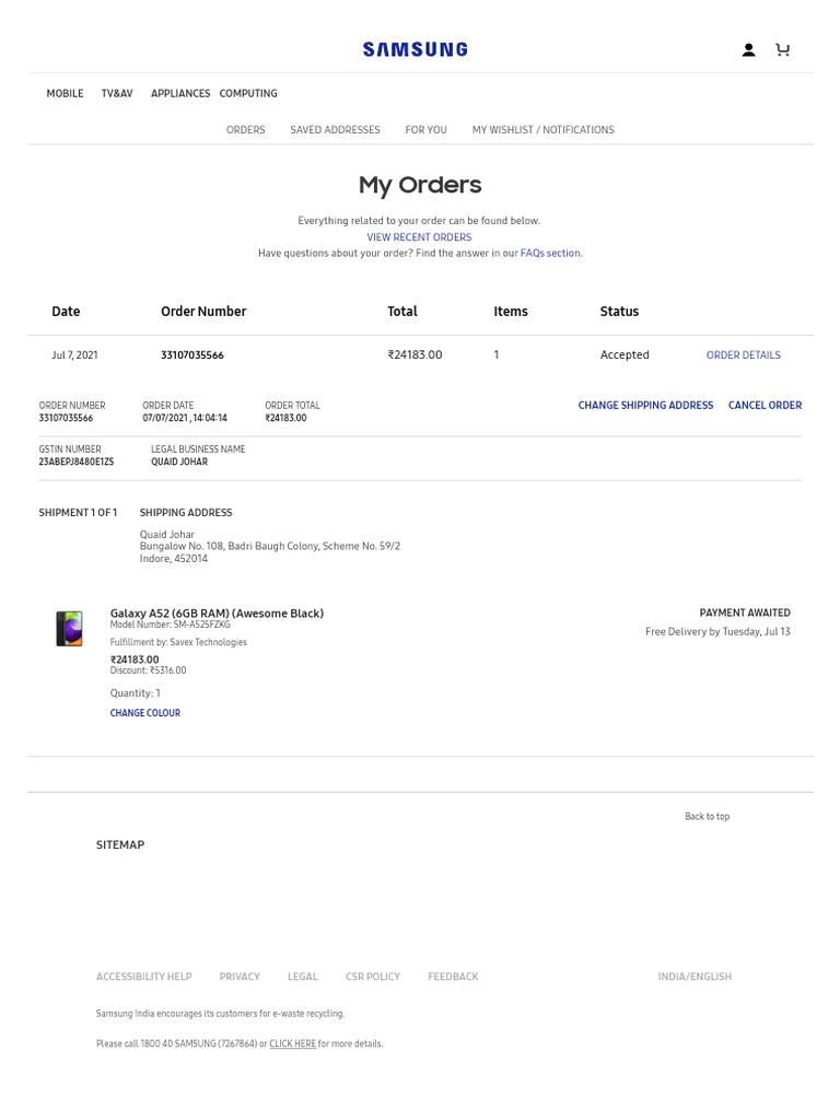 My Orders: Date Order Number Total Items Status | PDF | Computing ...