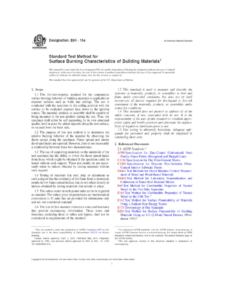 Astm E84 | PDF