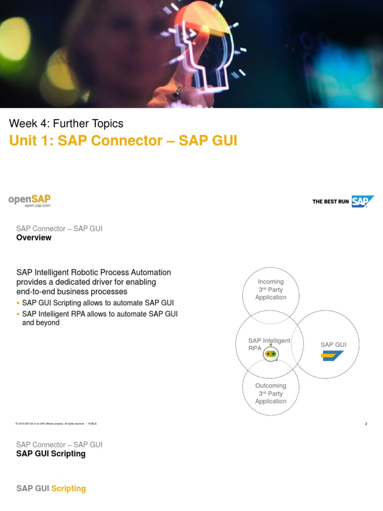 Unit 1: SAP Connector - Sap Gui: Week 4: Further Topics | PDF ...