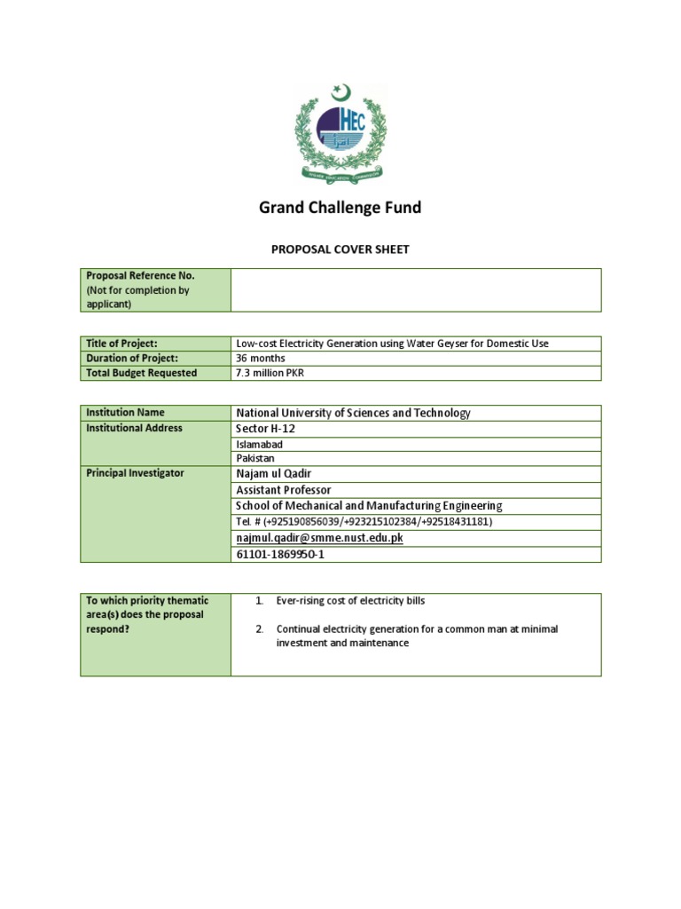 Full Proposal Template-GCF 2021 | PDF | Simulation | Project Management