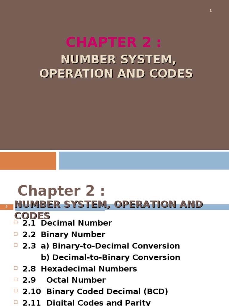 Number System, Operation and Codes | PDF | Theory Of Computation ...