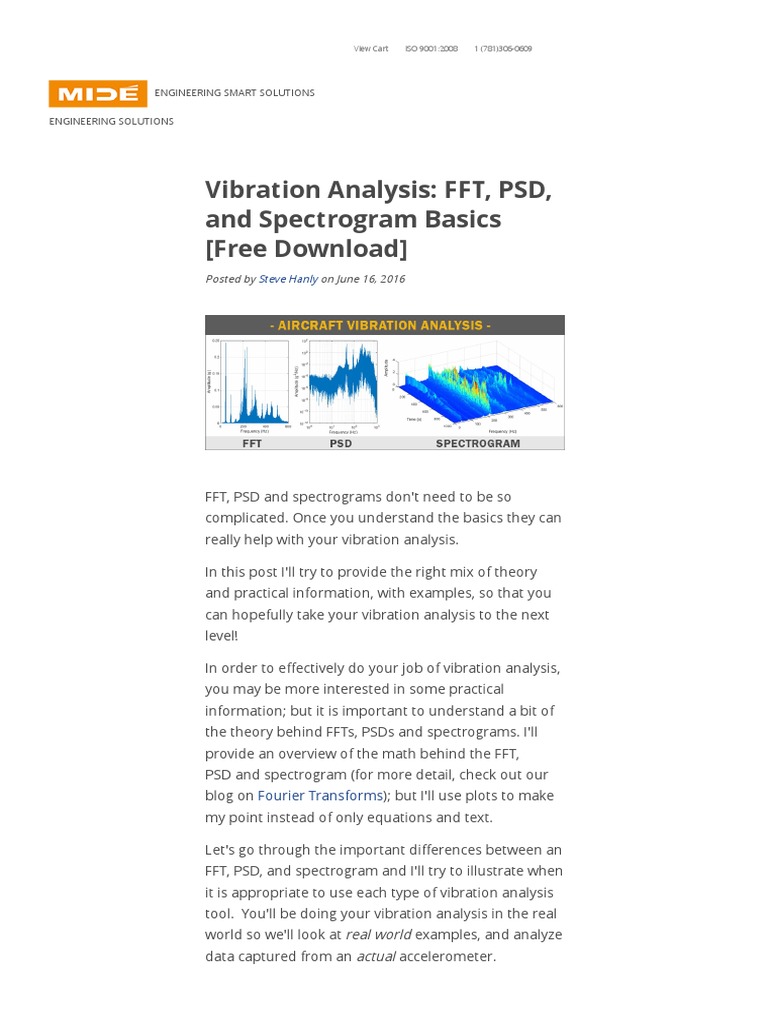 Vibration Analysis: FFT, PSD, and Spectrogram Basics (Free Download ... Vibration Analysis: FFT, PSD, and Spectrogram Basics (Free Download ...