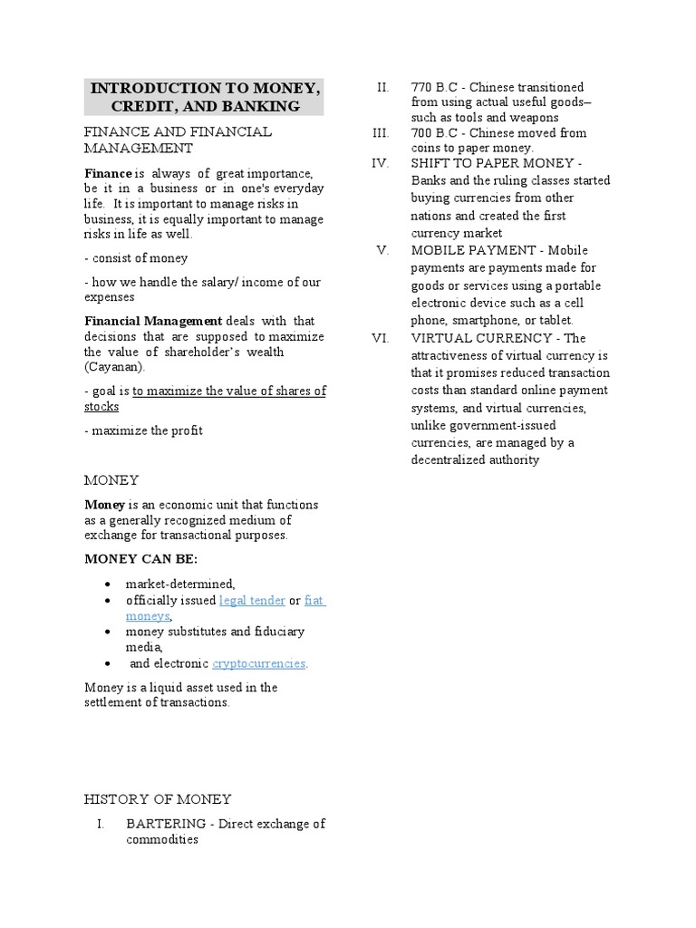 Introduction To Monetary Policy | PDF | Currency | Money