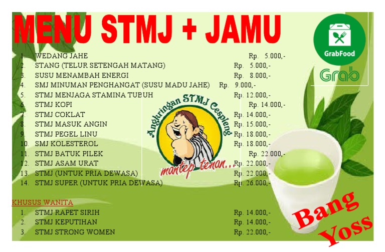 Menu STMJ | PDF | Memasak, Makanan, & Anggur