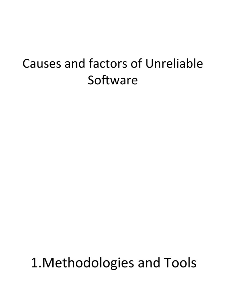 Causes of Unreliable Software | PDF | Subroutine | Computer Engineering